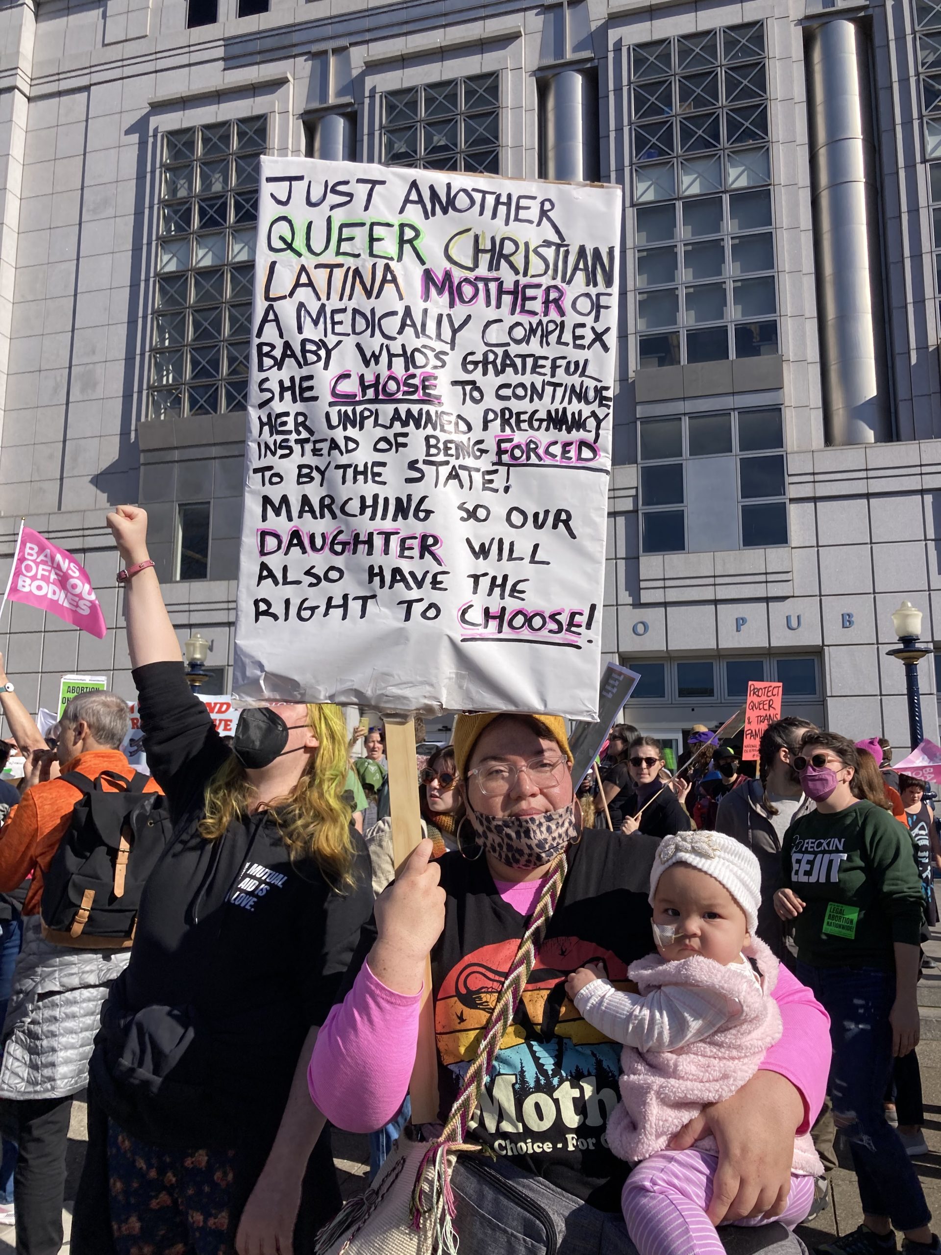 Abortion-rights supporters counterprotest first West Coast Walk for ...